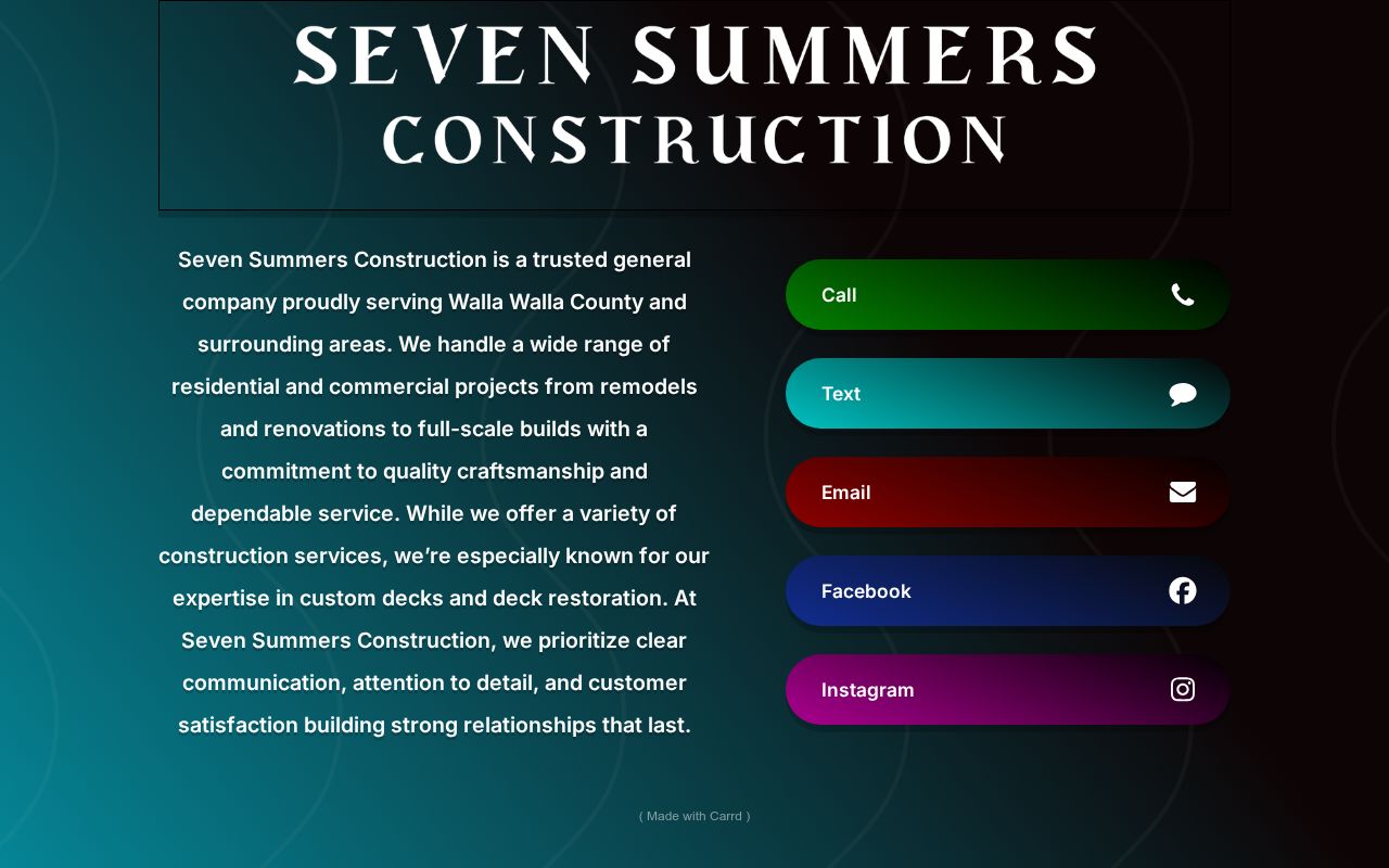 Seven summers construction